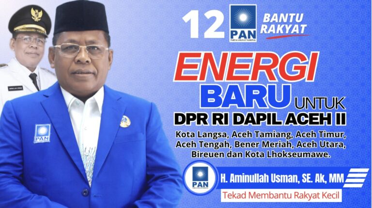 Aminullah Usman, Sosok Inspiratif dan Berprestasi Menuju DPR RI Dapil Aceh II - News Banda Aceh