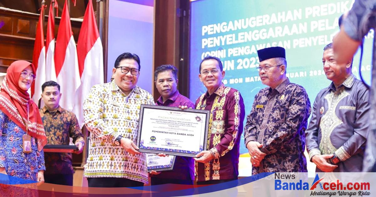 Banda Aceh Raih Penghargaan Pelayanan Publik dari Ombudsman RI - News Banda Aceh